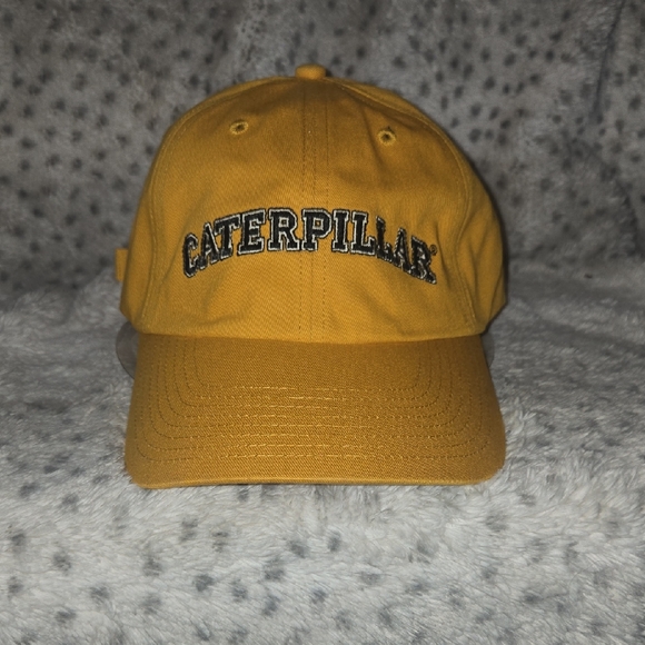 Caterpillar | Accessories | Vintage Rust Caterpillar Yellow Baseball ...